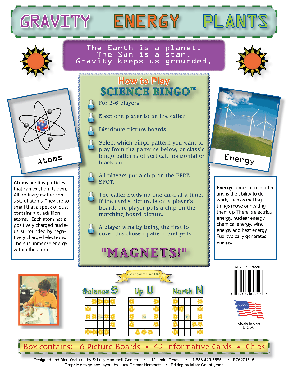Science Bingo – Lucy Hammett Games